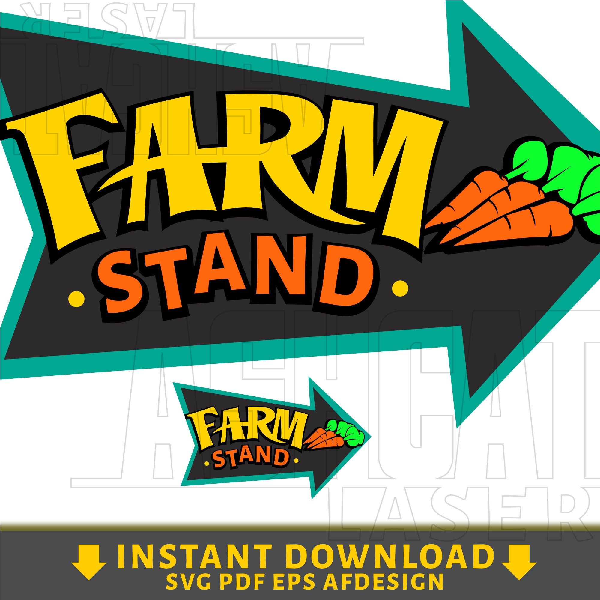 FARM STAND SIGN / Graphic Laser Svg Eps Pdf Afdesign Laser | Etsy