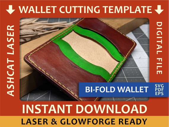 Bi Fold Wallet Laser Template DIGITAL DOWNLOAD Pdf Eps Svg - Etsy