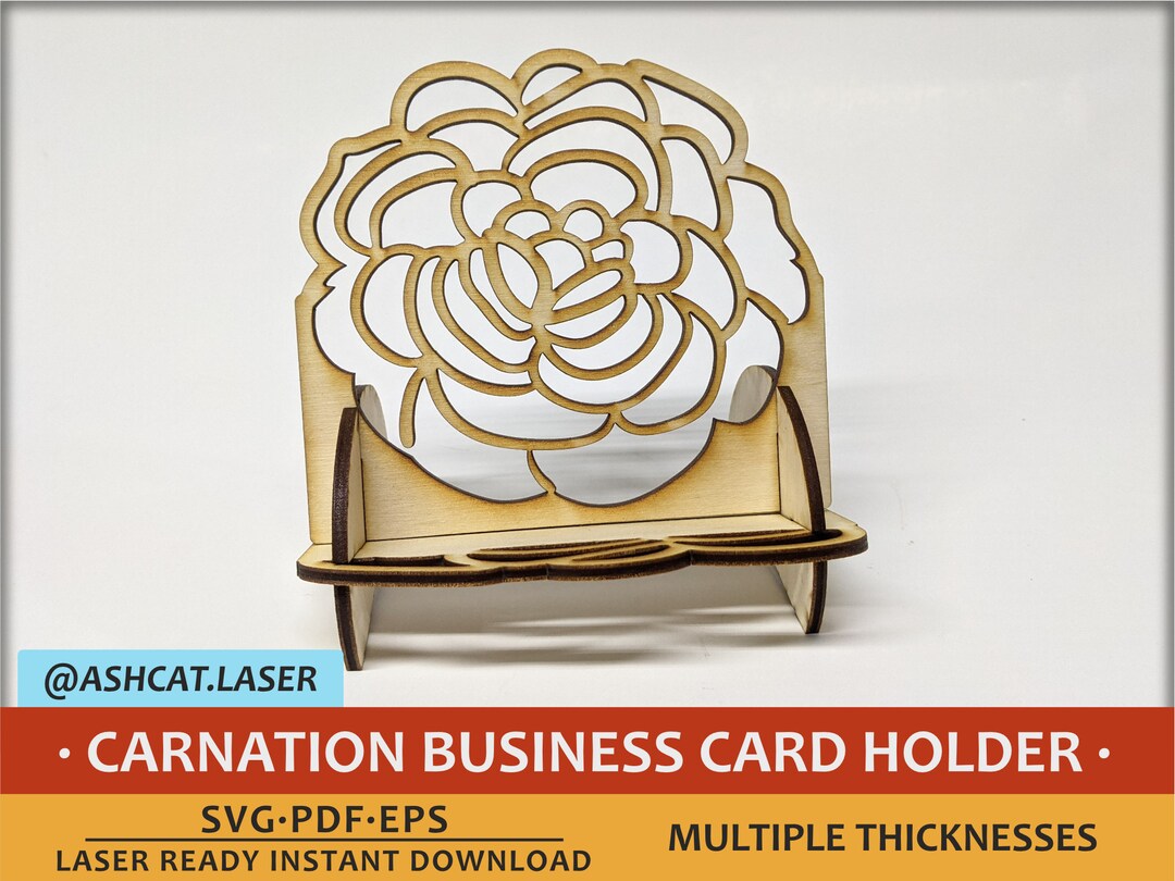 Carnation Business Card Holder - Laser Business Card Holder for ...