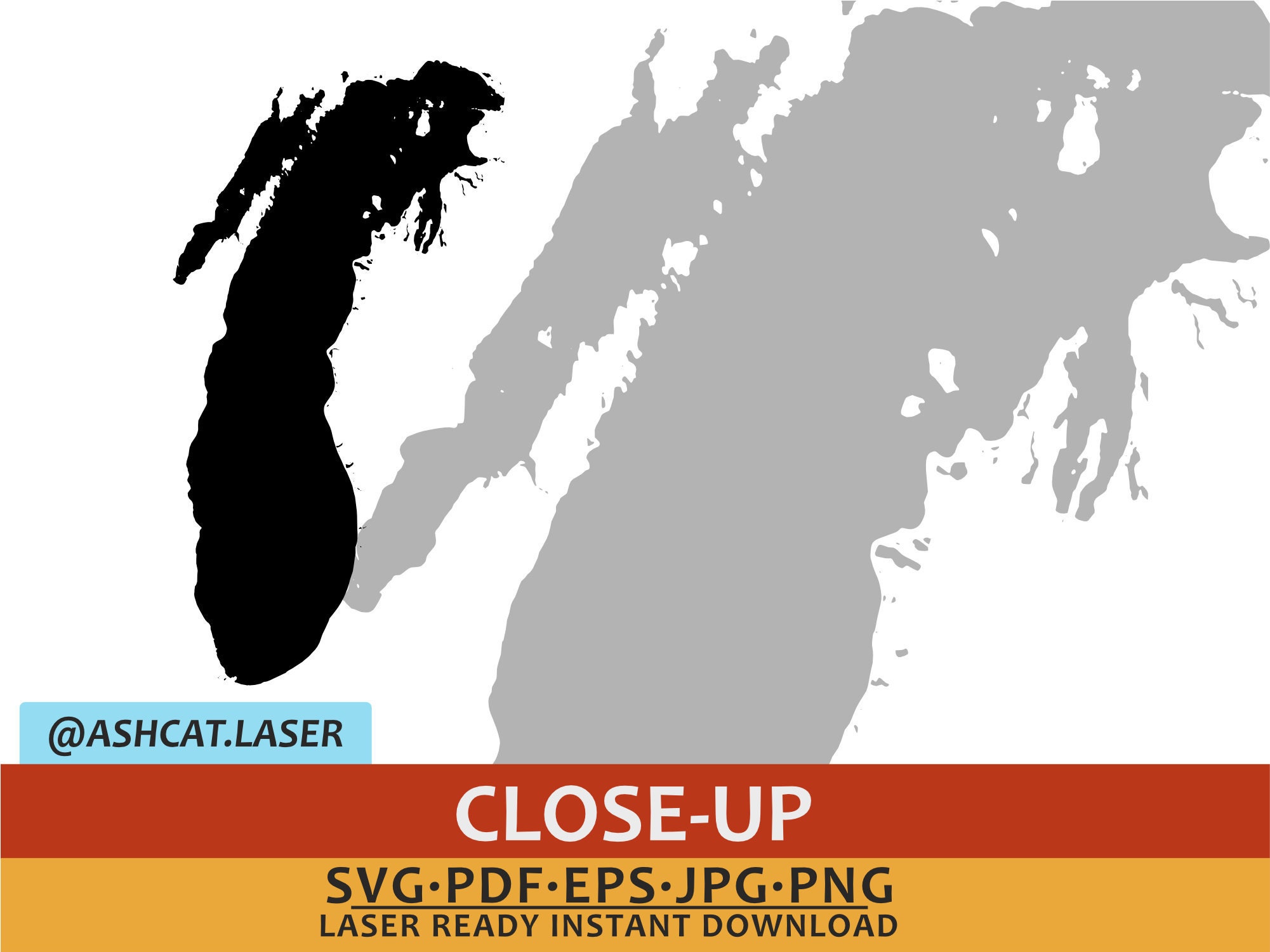 Lake Michigan Vector for Print or Laser Engraving. High - Etsy