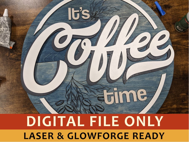 Layered Coffee Bar Sign: Laser Cut File (digital Download) - Etsy