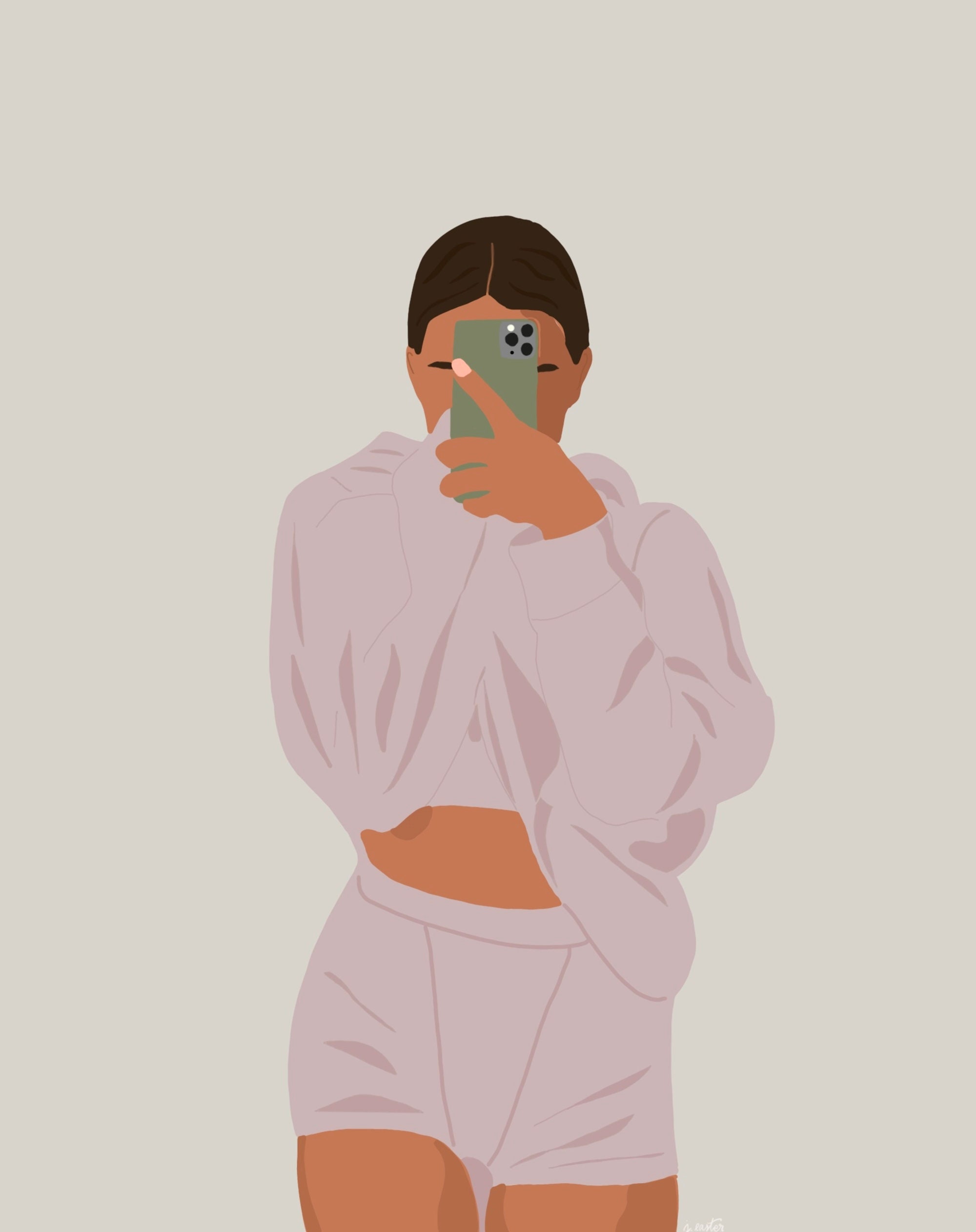 Cozy Lady Print Downloadable - Etsy