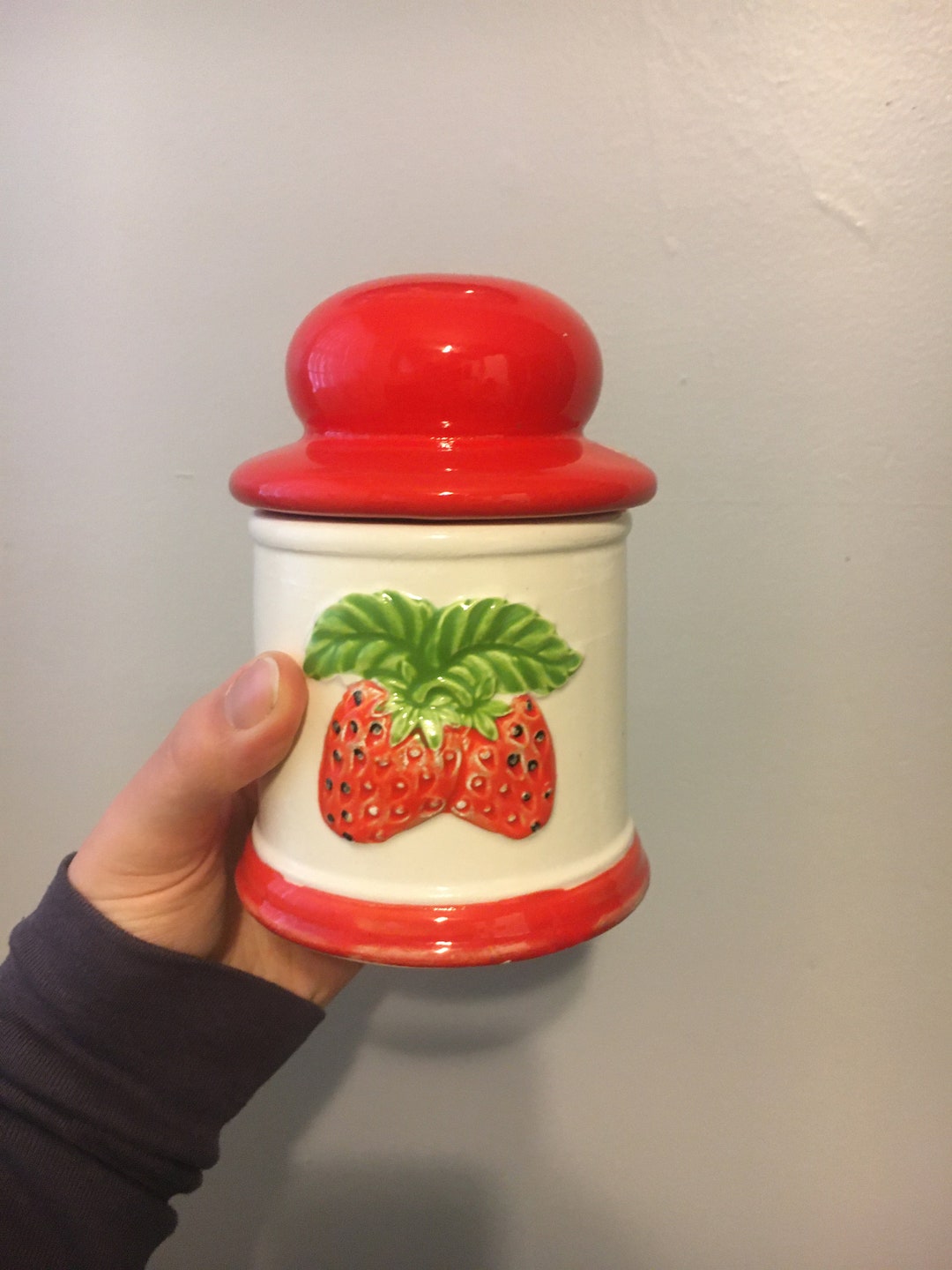 Vintage Strawberry Jam Jar Missing the Spoon - Etsy