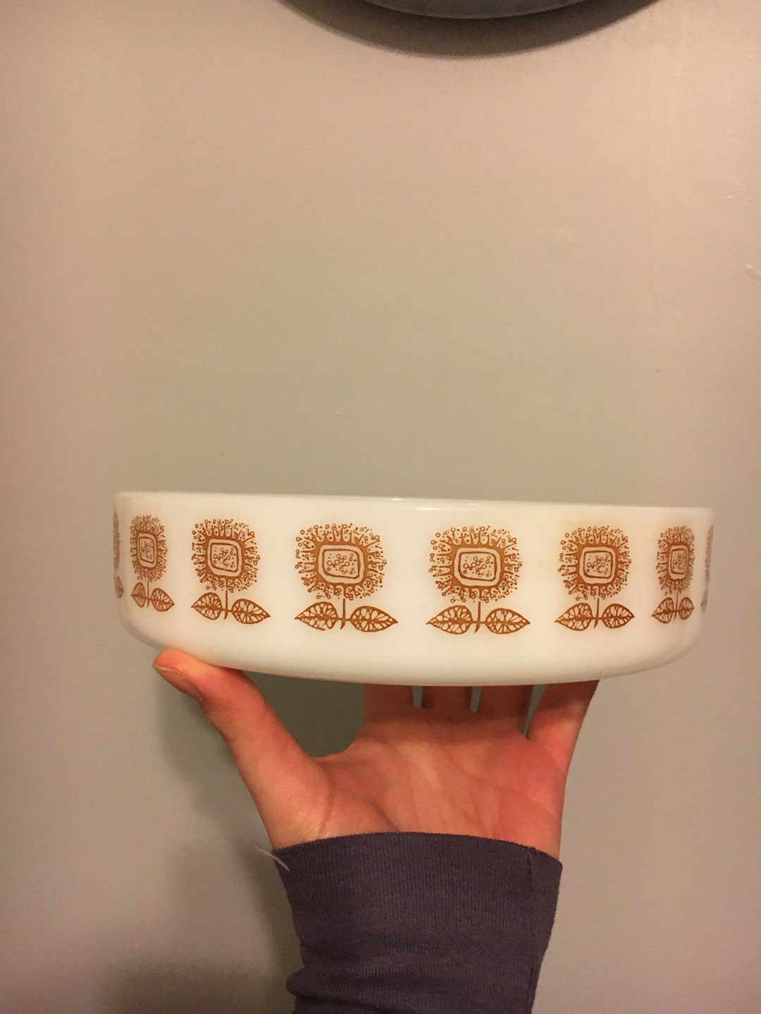 Vintage Federal Glass Sunflower Pattern Casserole Dish - Etsy