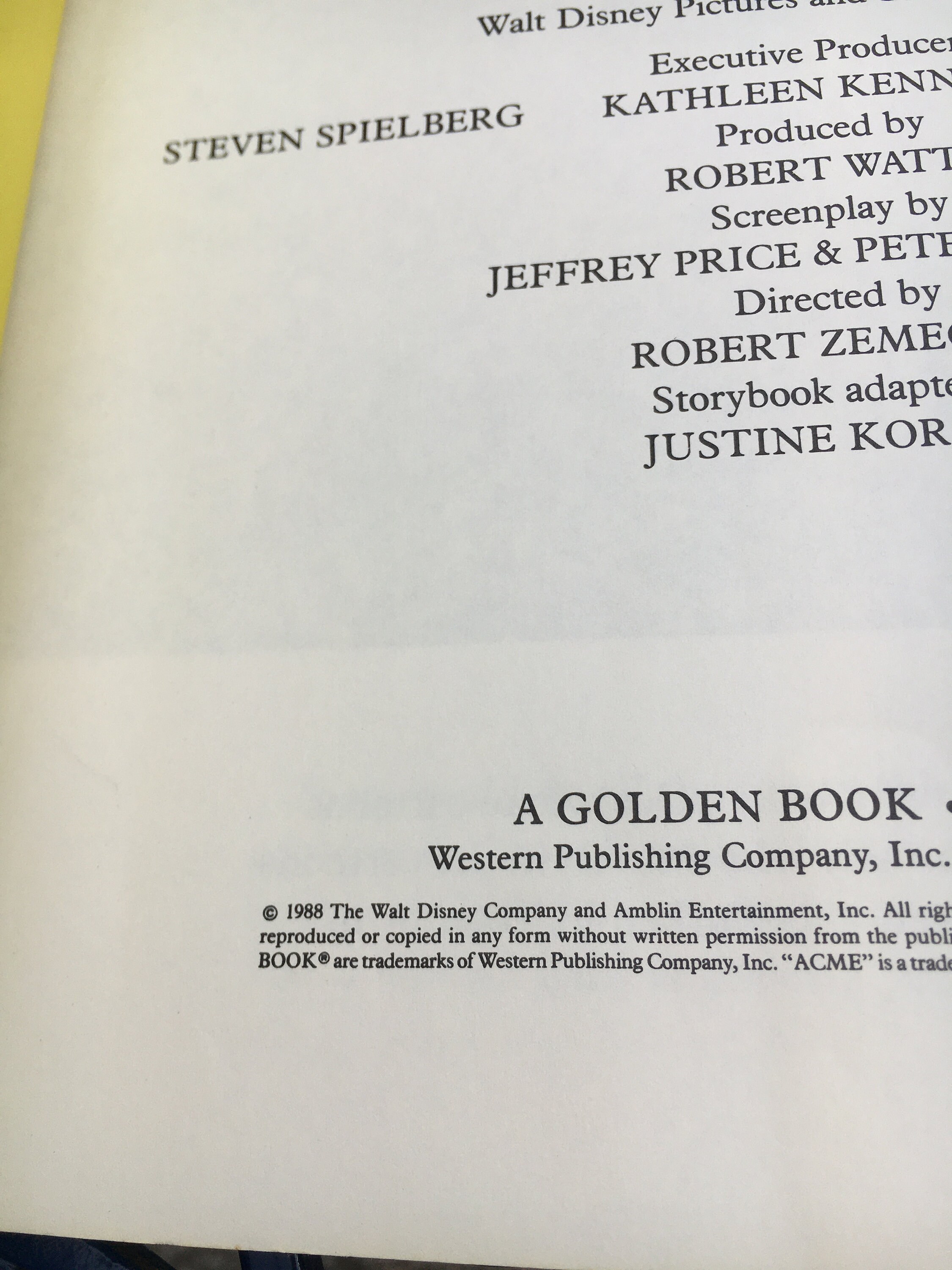 1988 Who Framed Roger Rabbit Movie Storybook - Etsy