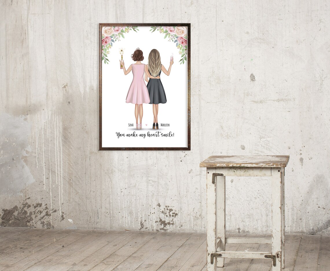 Poster Best Friend Personalized Best Friend Gift | Etsy