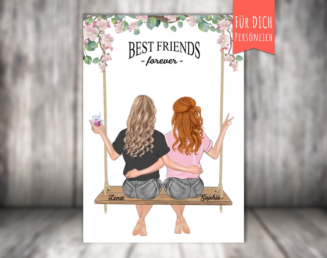 Personalized Poster "best Friend", Best Friend Sitting on a Swing ...