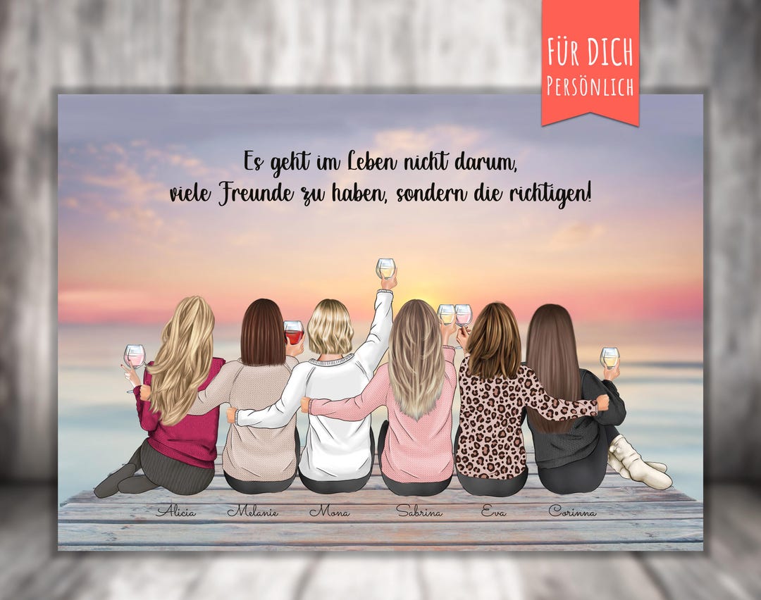 BFF 6 Best Friends" Personalized, Personalized Gift, Girlfriend, Best ...
