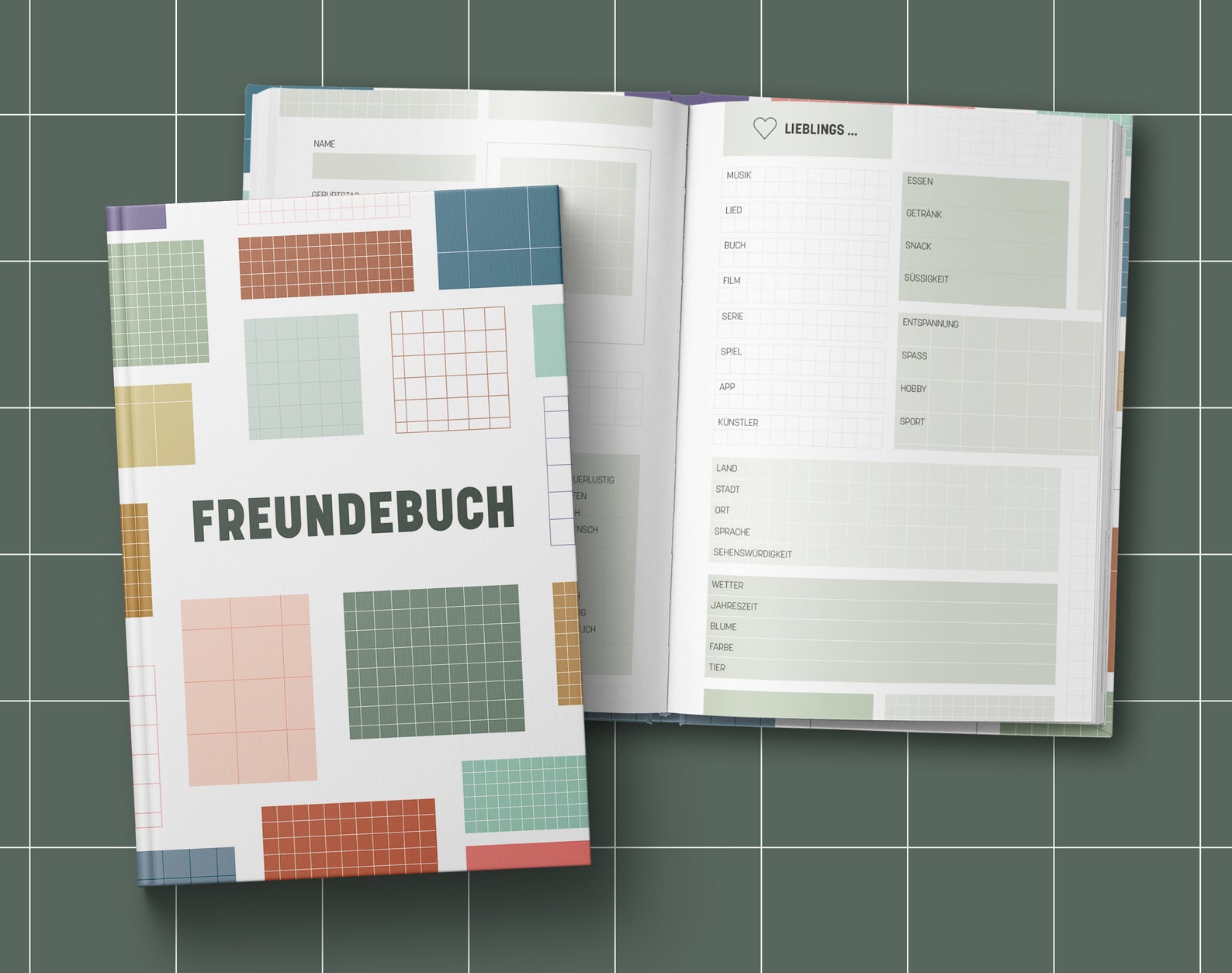 Freundebuch für 30 Freunde Minimalismus Edition A5 128 - Etsy.de