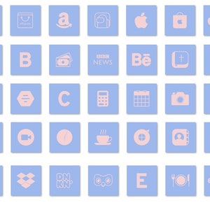 Pastels Icons, 800 Ios Icons,blue iPhone Icons,pastel Icon Pack,app ...
