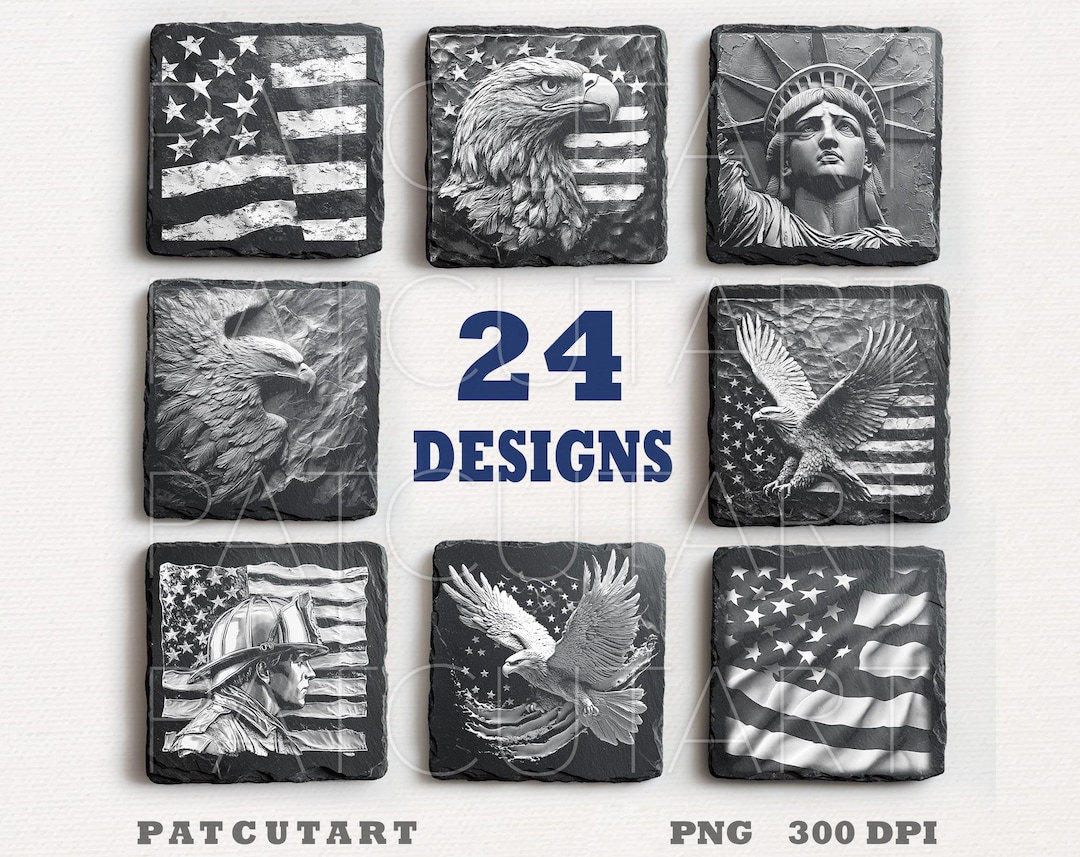 America Slate Engraving Files, Patriotic Png Laser Engrave, Glowforge ...