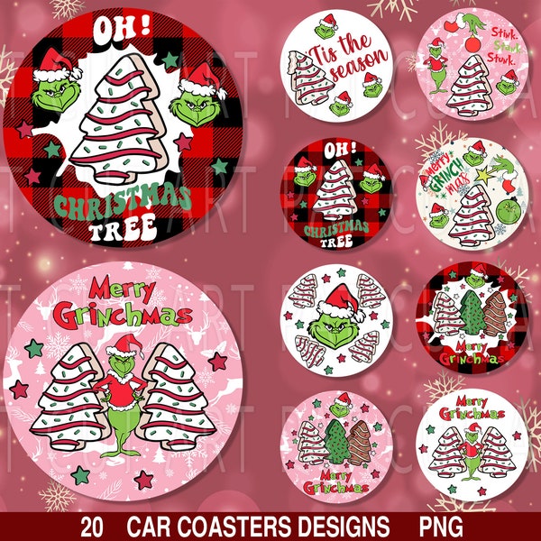 Christmas Coasters - Etsy