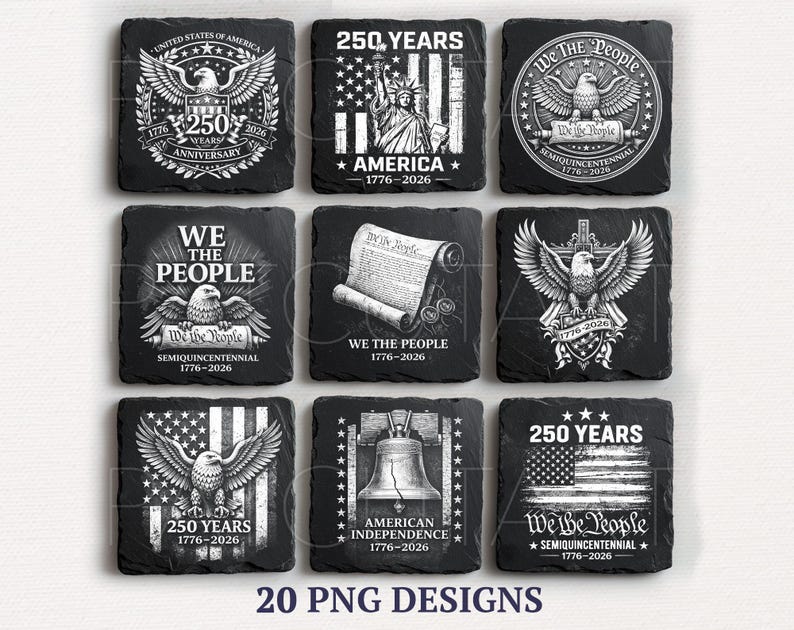 250th Anniversary 4th of July Slate Engraving Files, Patriotic Laser ...