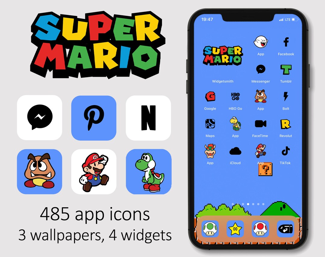Super Mario App Icons, Super Mario Ios Icons, Mario iPhone Icons ...