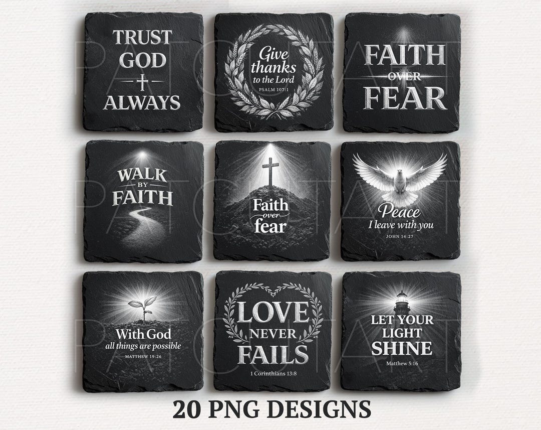 Slate Engraving Files, Christian PNG Laser Engrave, Christian Slate ...