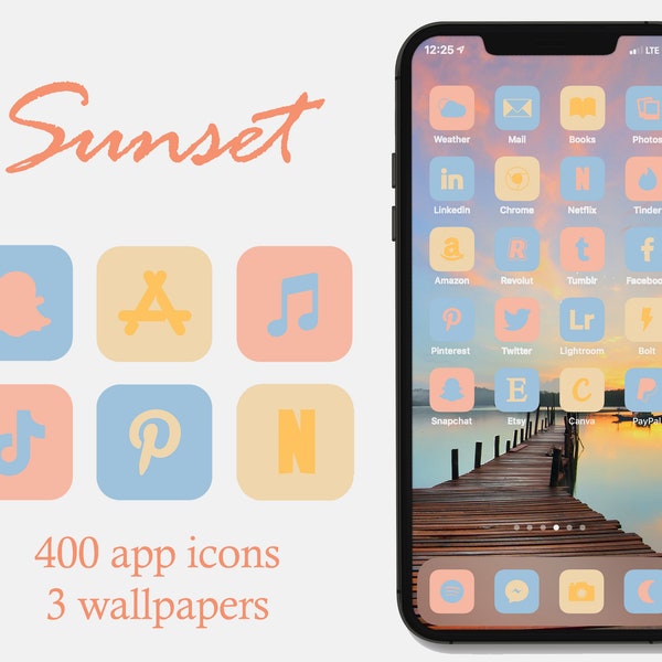 App Icons Sunset - Etsy