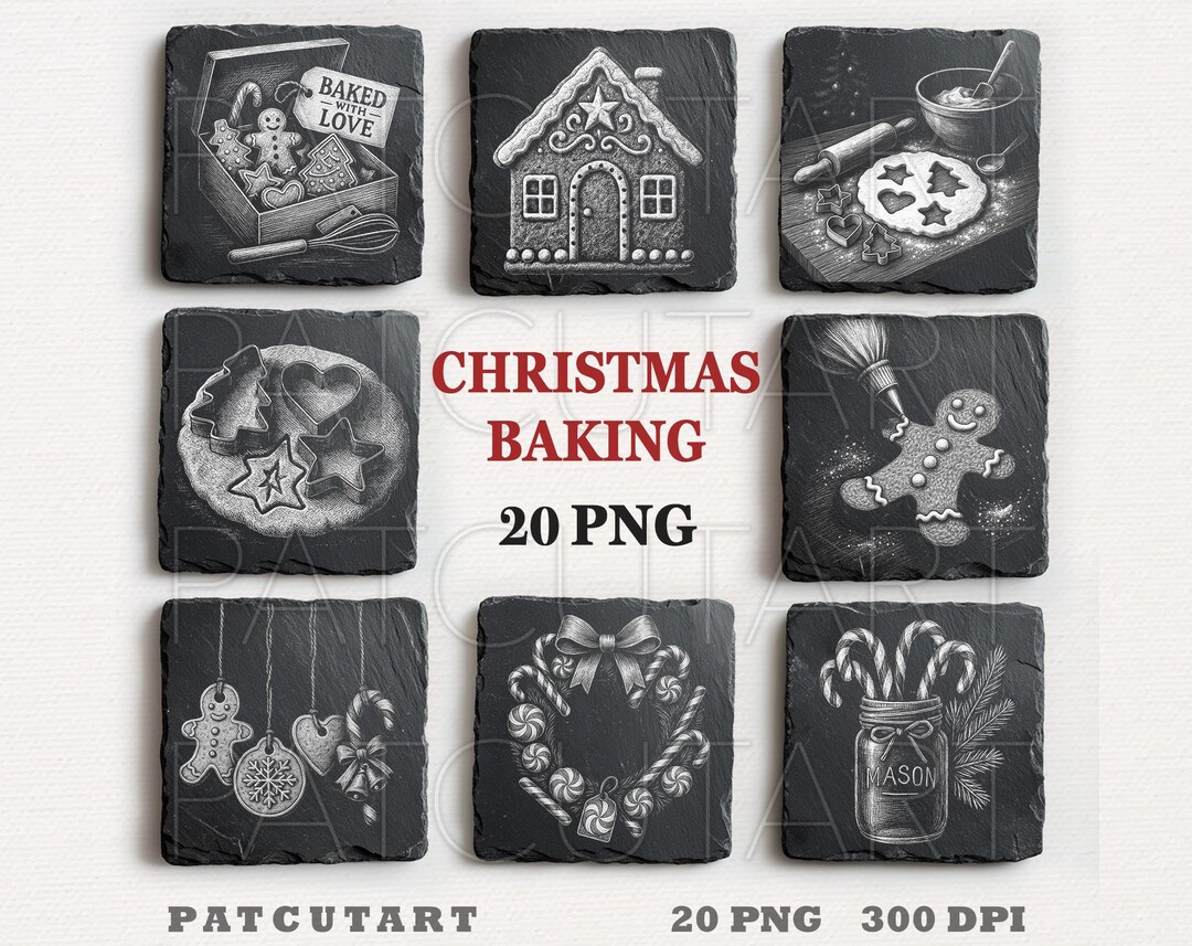 Christmas Baking Slate Engraving Files, Christmas Baking, Christmas ...