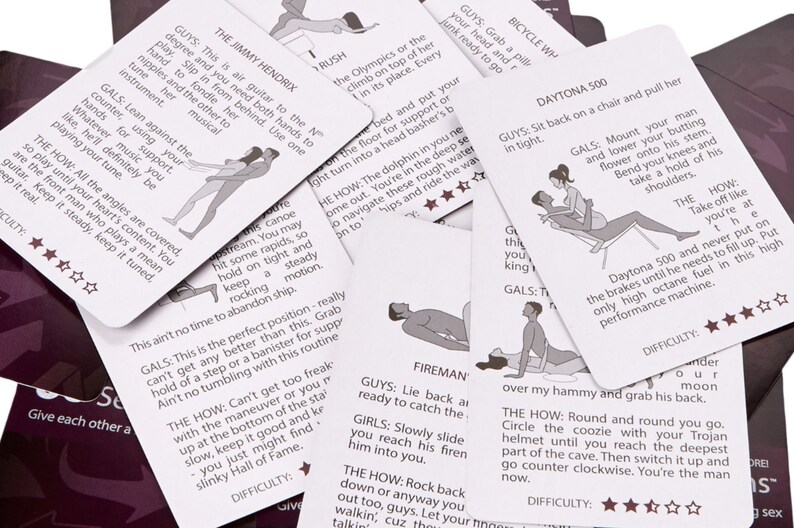 53 Sex Position Cards Relationship Cards Cards For Couples Etsy