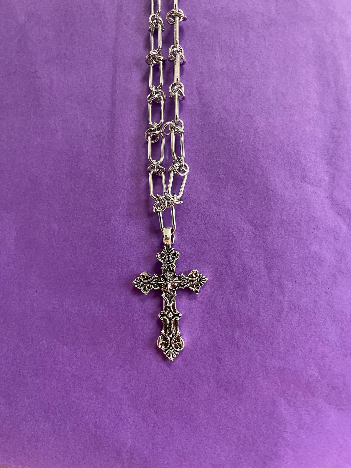 Intricately Cross Pendant and Necklace Y2k Style Chain Gifts for Her - Etsy