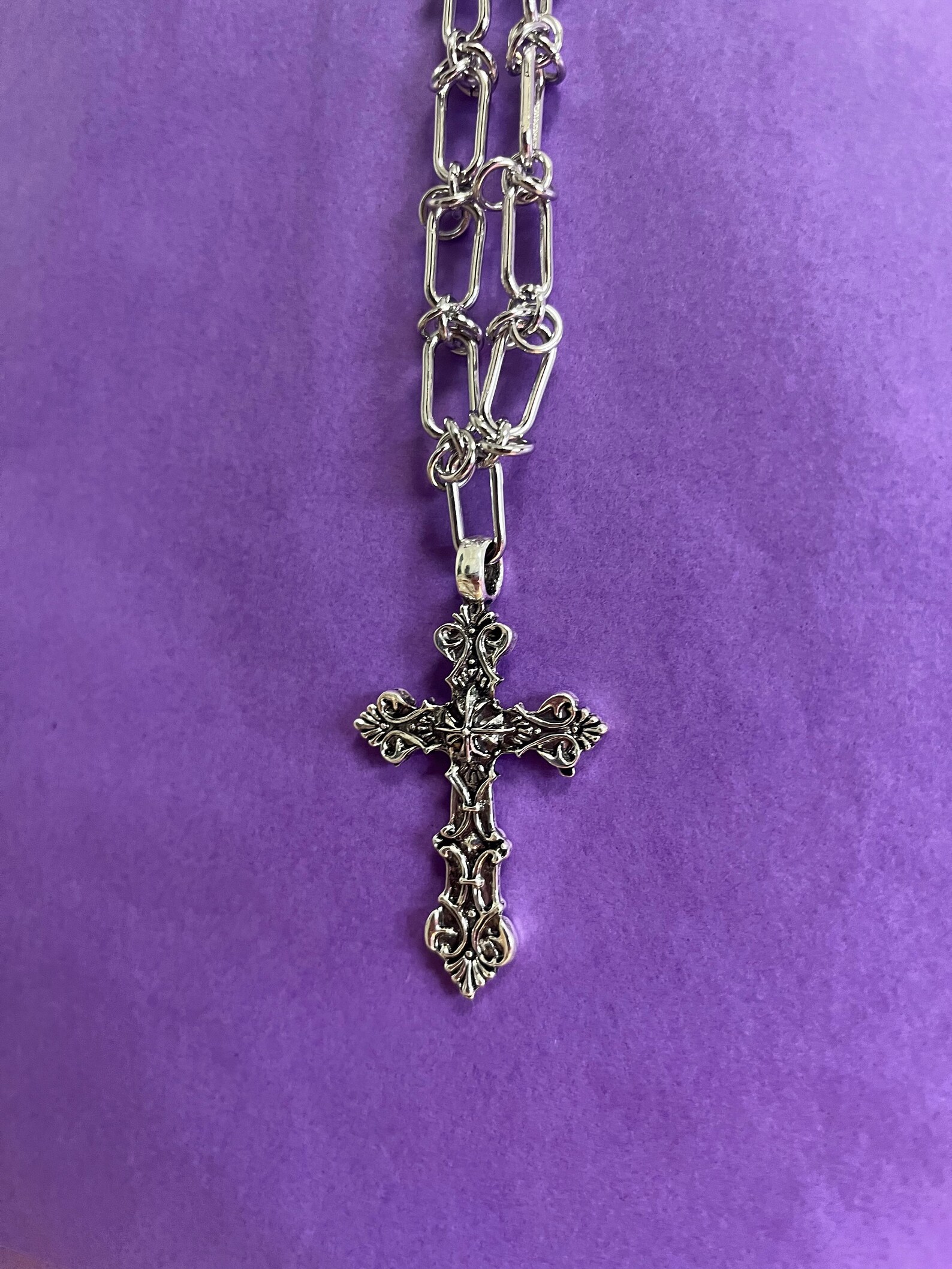 Intricately Cross Pendant and Necklace Y2k Style Chain Gifts for Her - Etsy