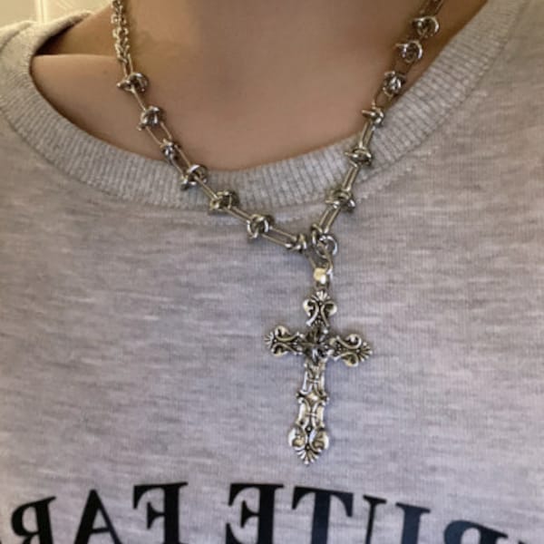 Y2k Cross Chains - Etsy
