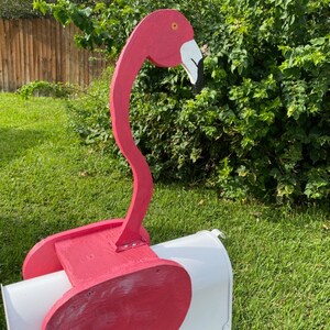 Custom Handmade Wooden Flamingo Mailbox - Etsy