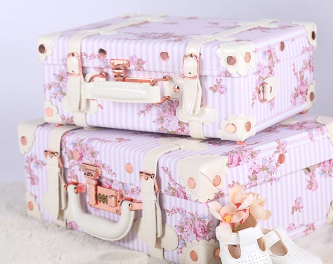 Keepsake Suitcase in Vintage Floral Small, Baby Suitcase, Memory Case ...