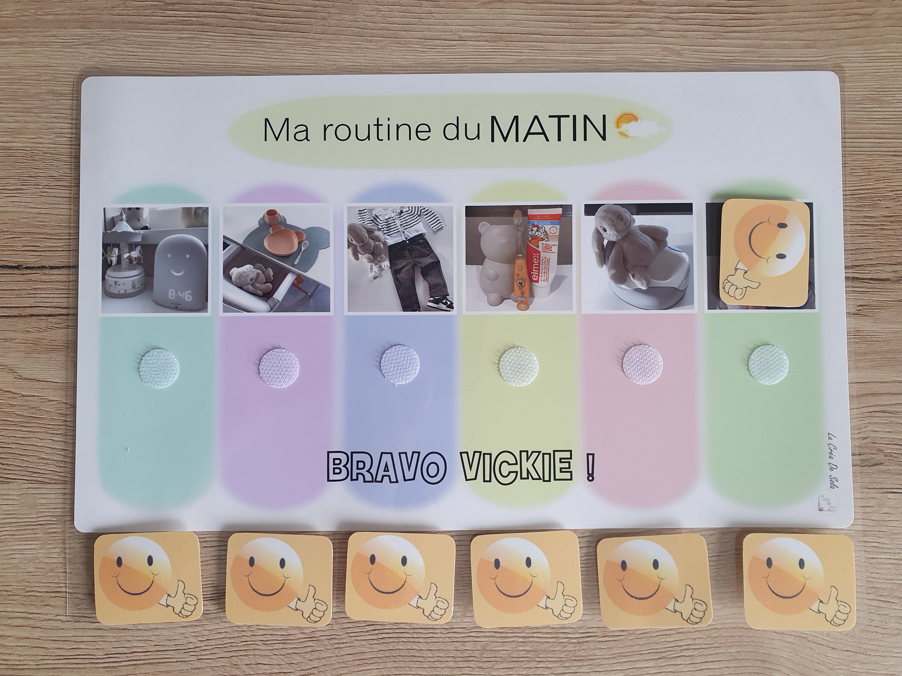 2 routines enfant personnalisées avec vos photos / matin et soir ...