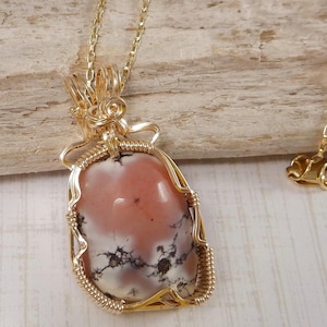 Pink Keweenaw Datolite Pendant: Michigan Copper Country Necklace With ...