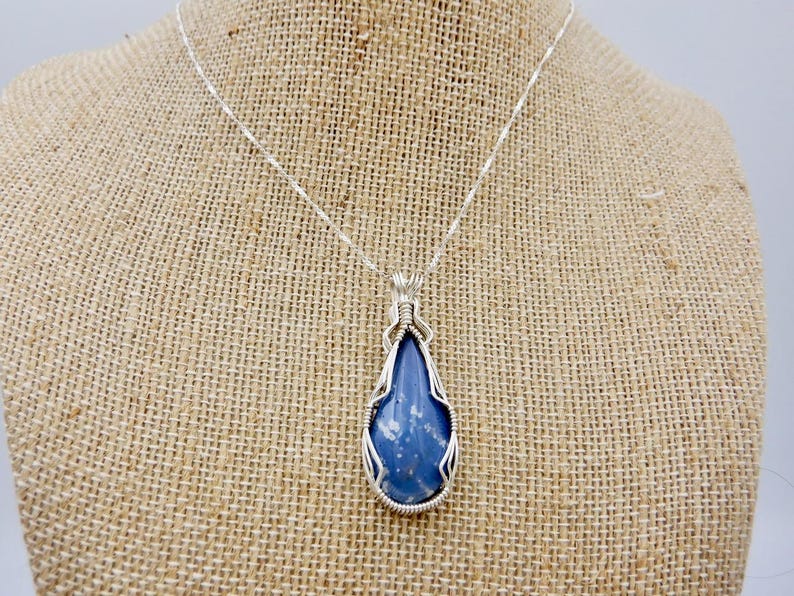 Leland Blue Stone Pendant From Lake Michigan Slag Glass Beach Find ...