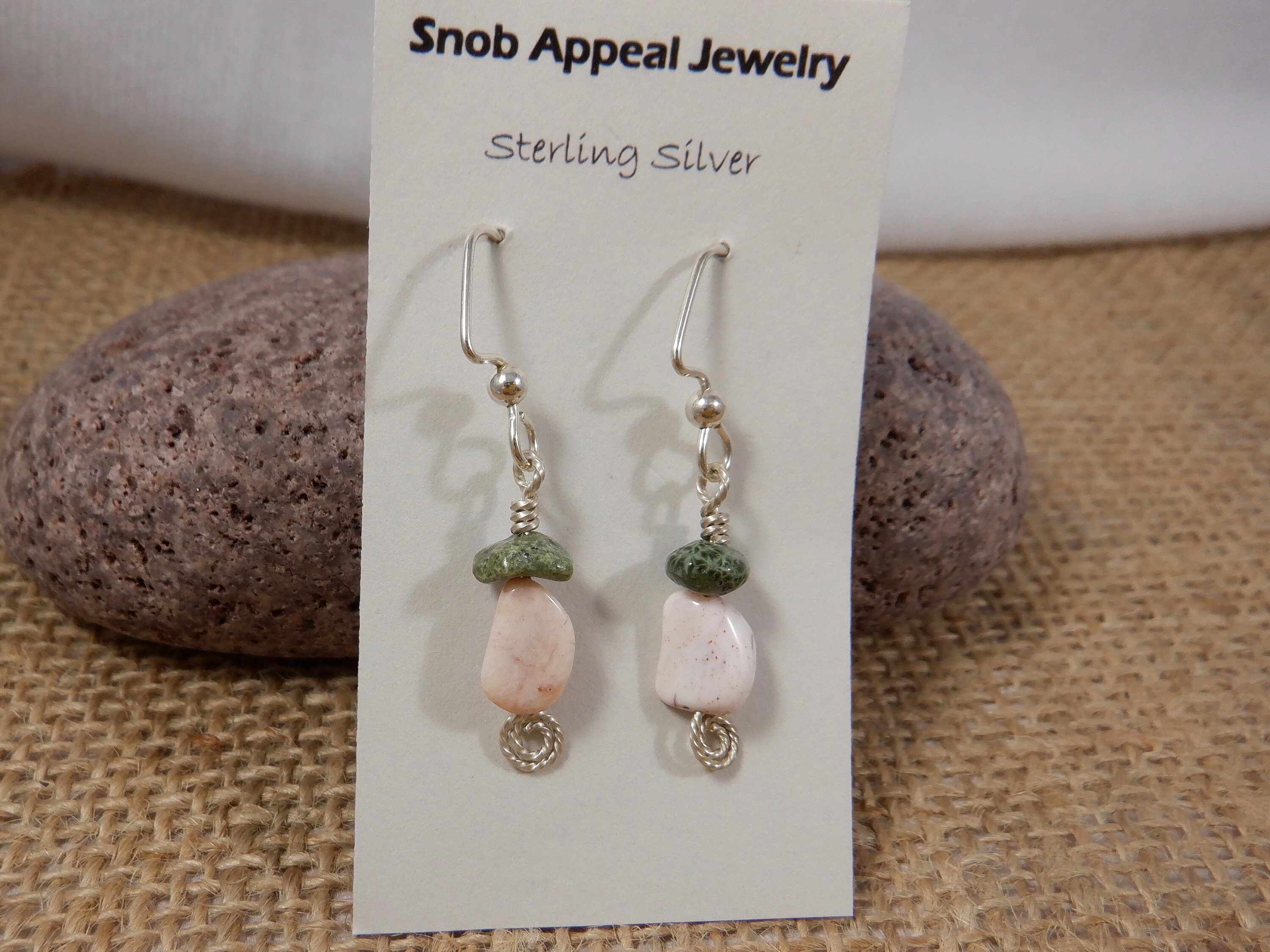 Isle Royale Greenstone and Datolite Earrings Michigan State - Etsy