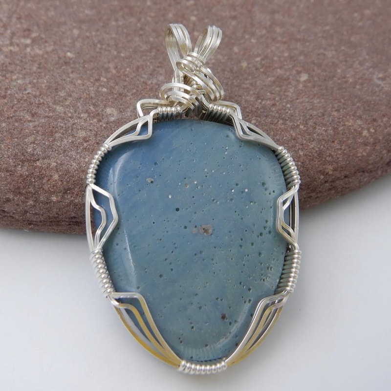 Blue Stone Pendant - Etsy