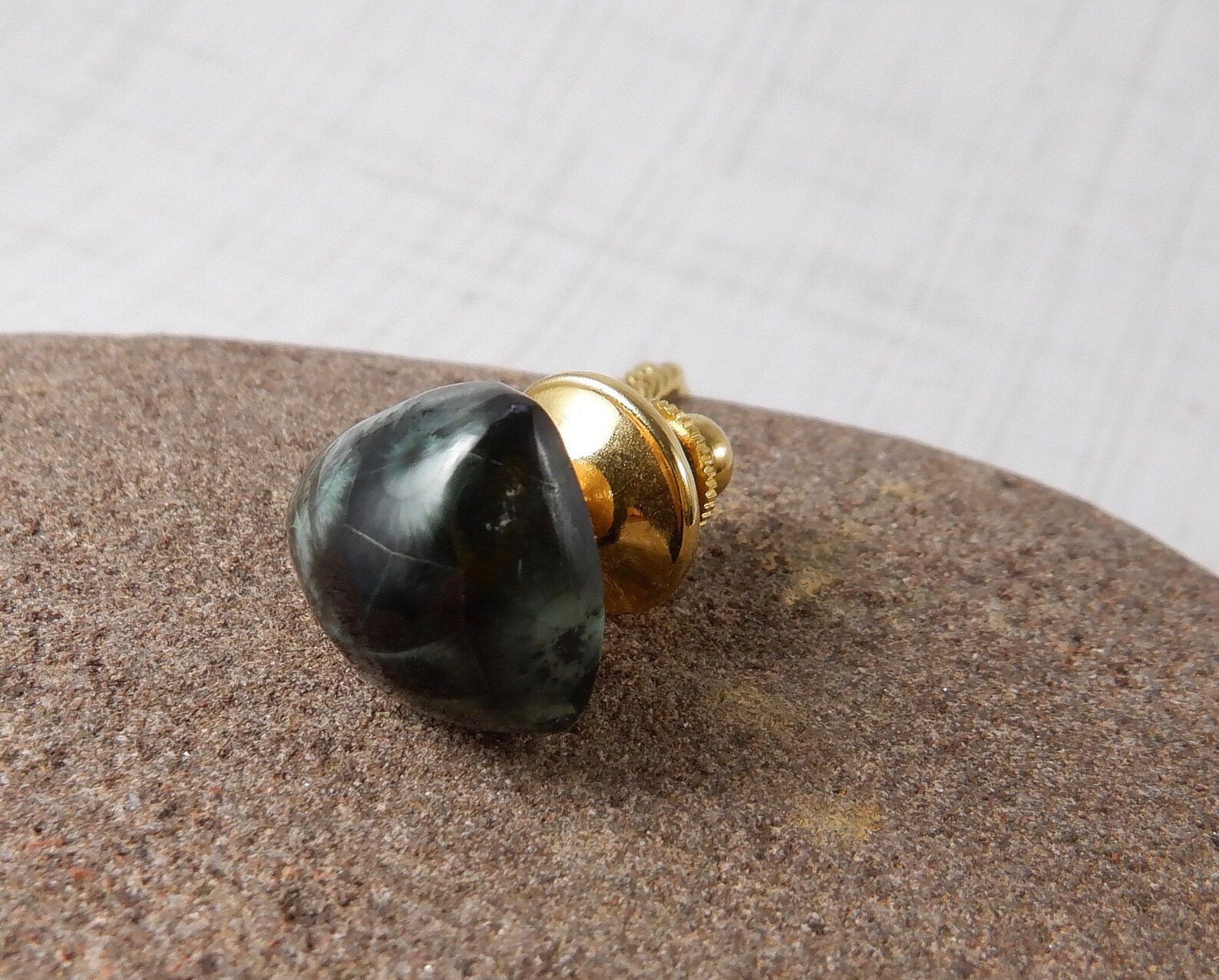 Rare Michigan Greenstone Tie Tack, Michigan State Gem, Keweenaw Copper ...