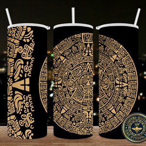 Aztec Calendar, Canlendario Azteca, Mexican, Mexico, Tumbler Template ...