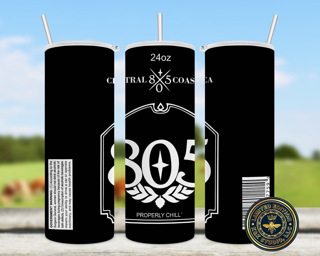 805 Beer, Inspired 805 Beer Black Tumbler, Gift, Beer Tumbler Template ...