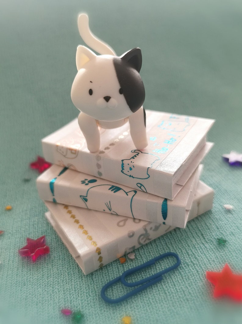 Mini Notebook Set of 3, Handmade Kawaii Cat Notebooks - Etsy