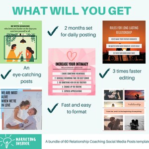 Canva Social Media Templates for Relationship Coaching and Coach to ...