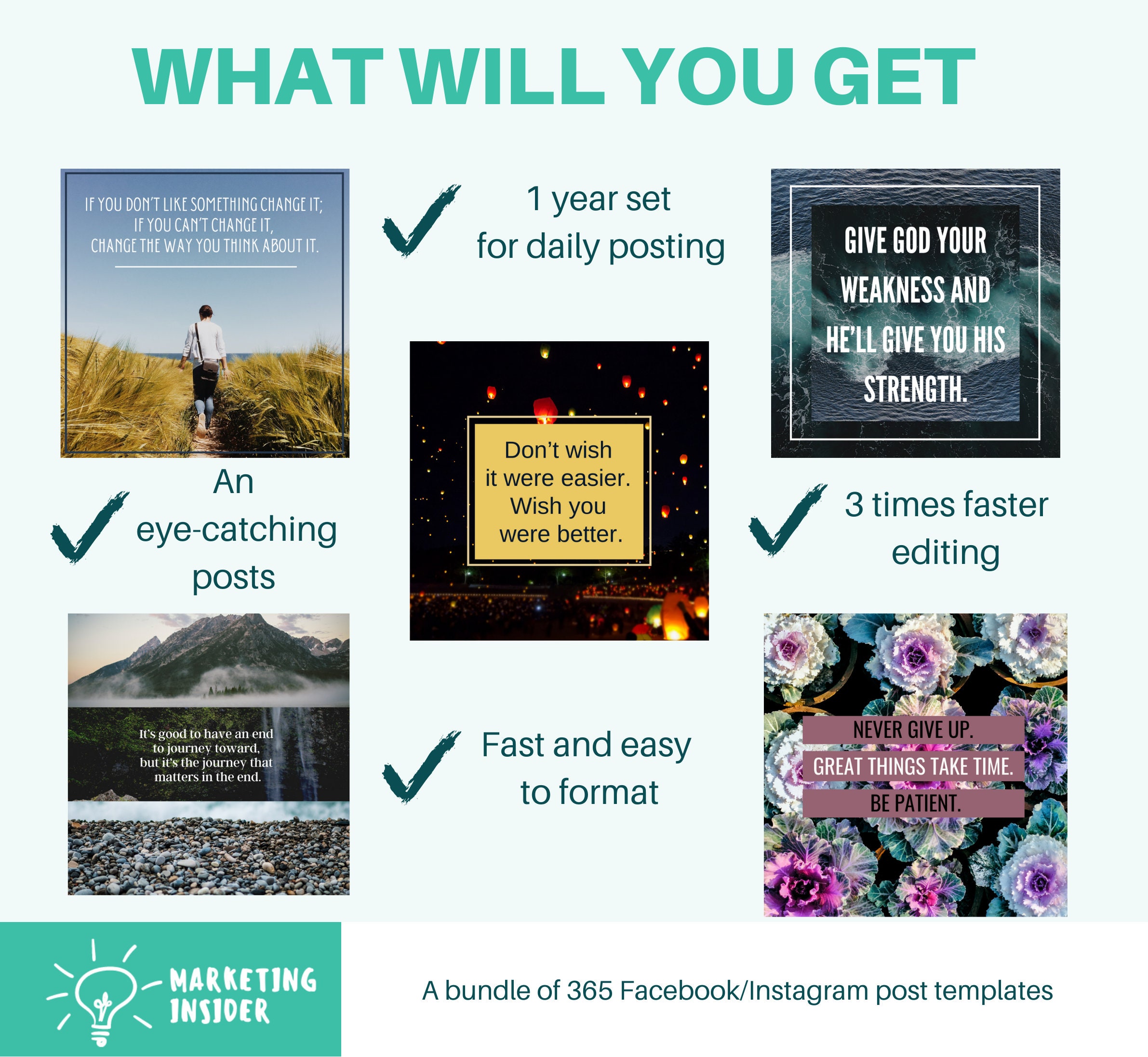 Motivational Instagram Post Canva Templates for Instagram - Etsy