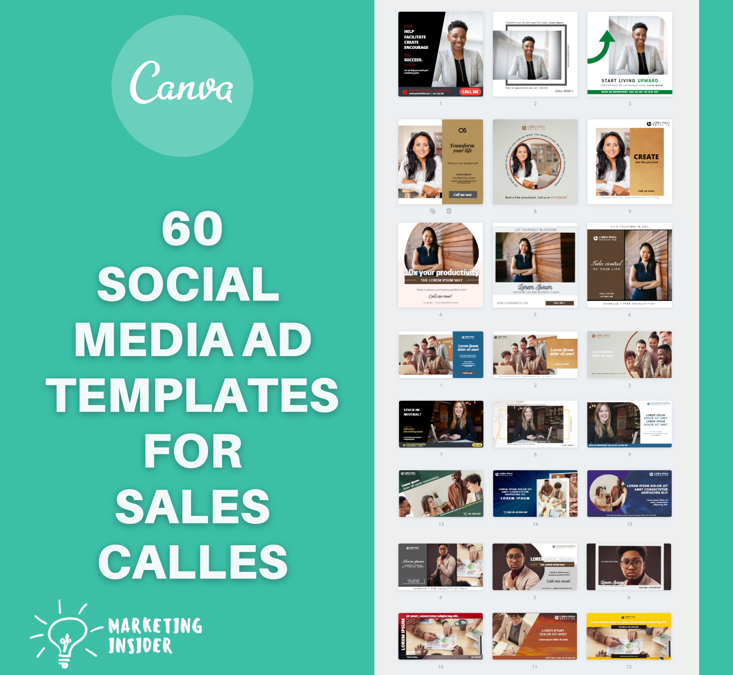 Ad Template Canva for Sales Call Strategy Call 30 Facebook Ad Template ...