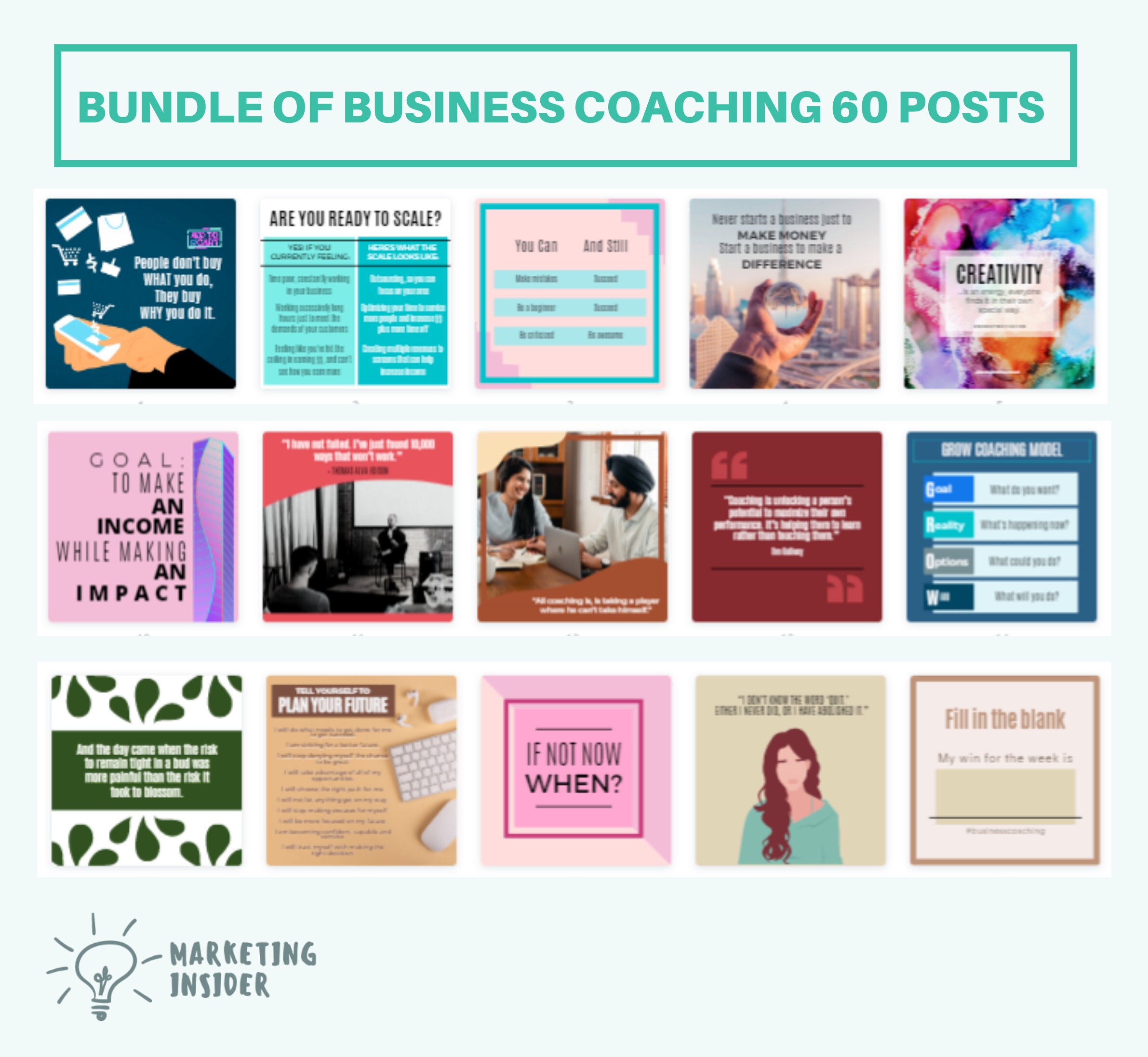 Canva Social Media Templates for Business Coach and Life Coach and ...