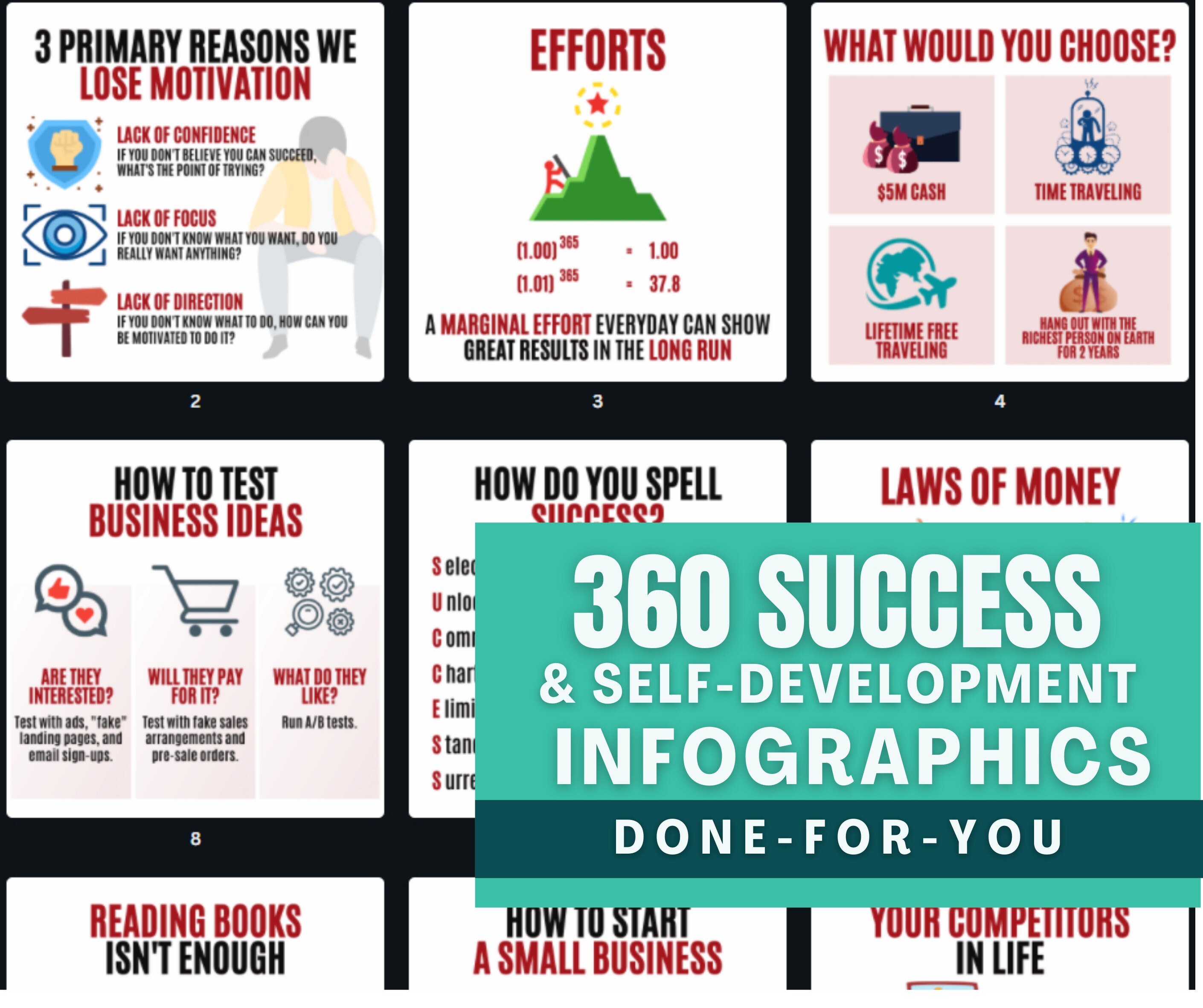 Self Development and Success Tips Infographic Social Media Post Canva ...