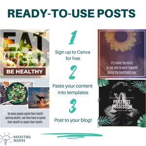 Canva Social Media Templates for Health Coaching and Coach to Tell Your ...