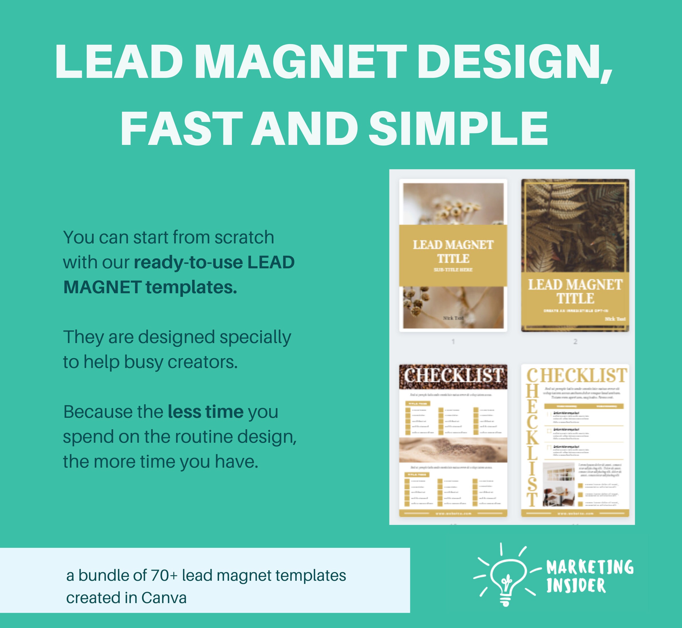 Lead Magnet Canva Template Bundle for Coach & Mindset Coaches - Email ...