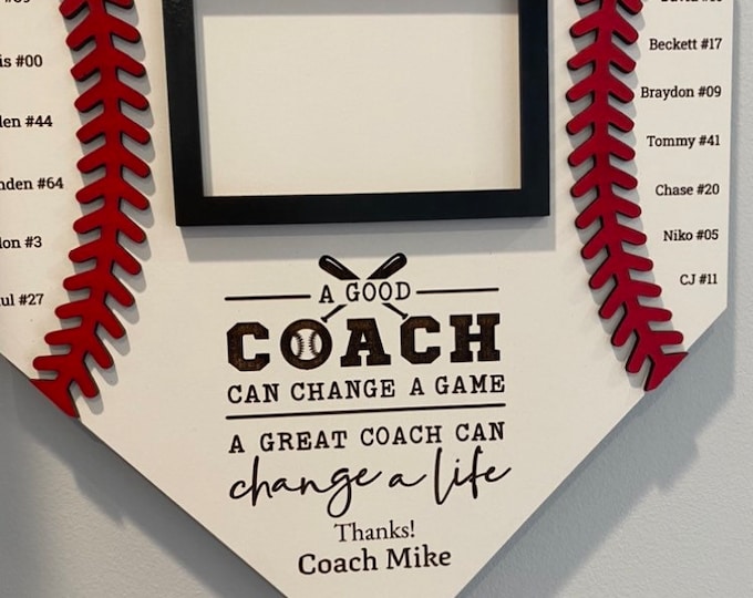 Baseball Theme Hanging Sign 4x6 Photo Frame End of Season Gift for ...