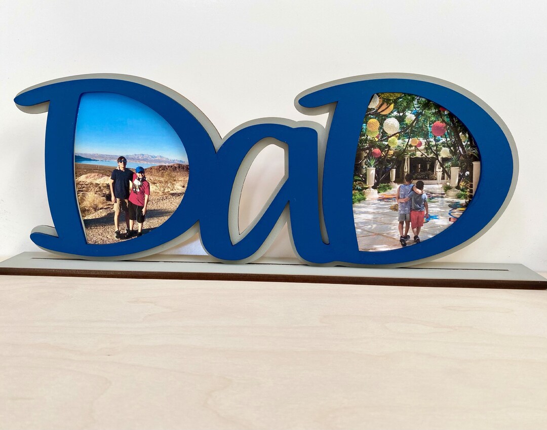 Large Dad Picture Frame Holds 2 Photos Great Idea for Father's Day ...