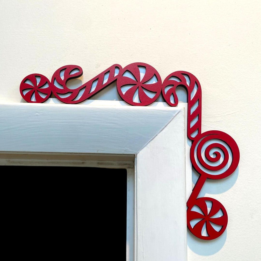 Candy Land Christmas Door Corner: MDF Candy Cane Lollipop Decor - Etsy