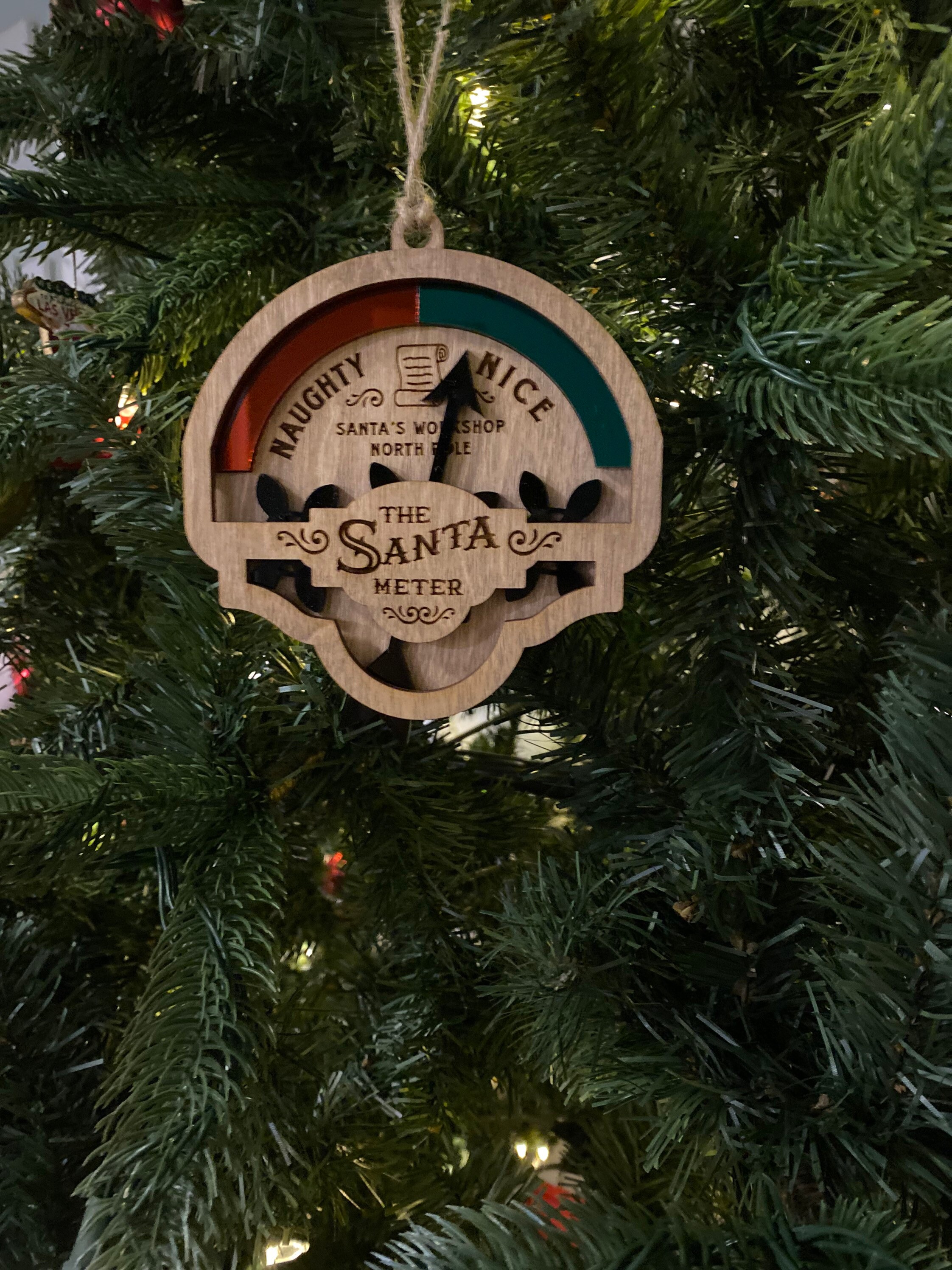 The Santa Meter Moveable Ornament Naughty / Nice Upgraded With - Etsy