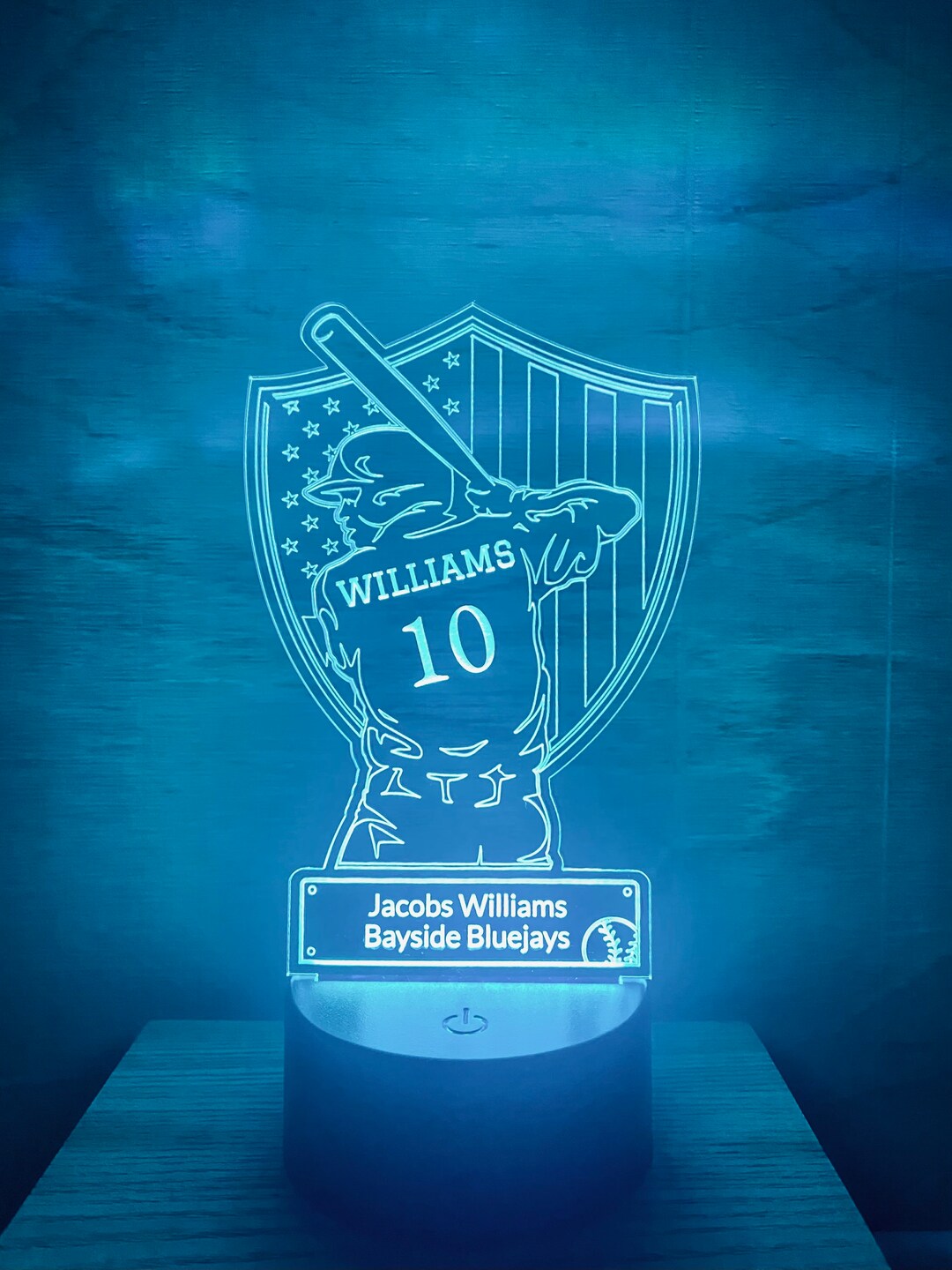 Baseball Player Light up Sign. Color Change Remote Included. Player ...