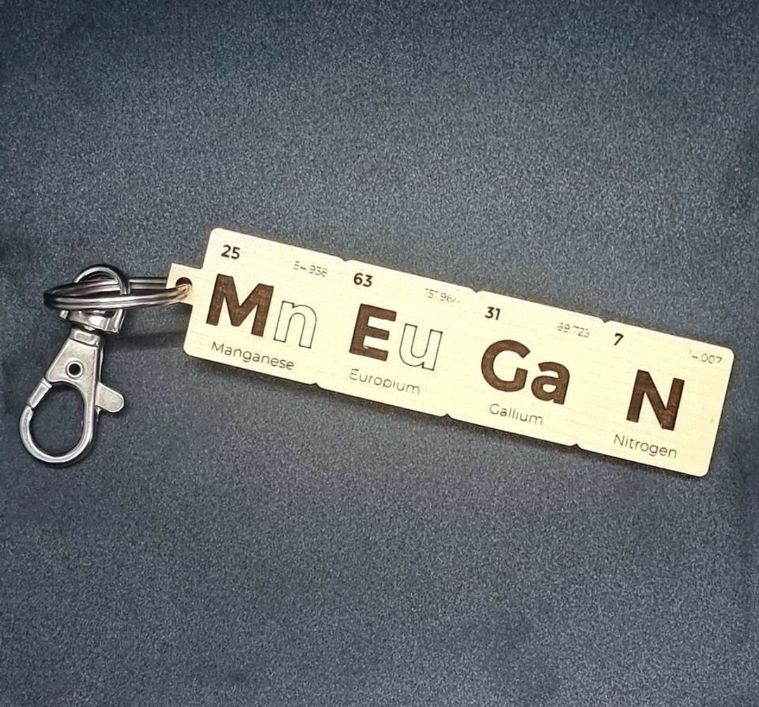Personalised Periodic Table Elements Keyring Birch Plywood Chemistry ...
