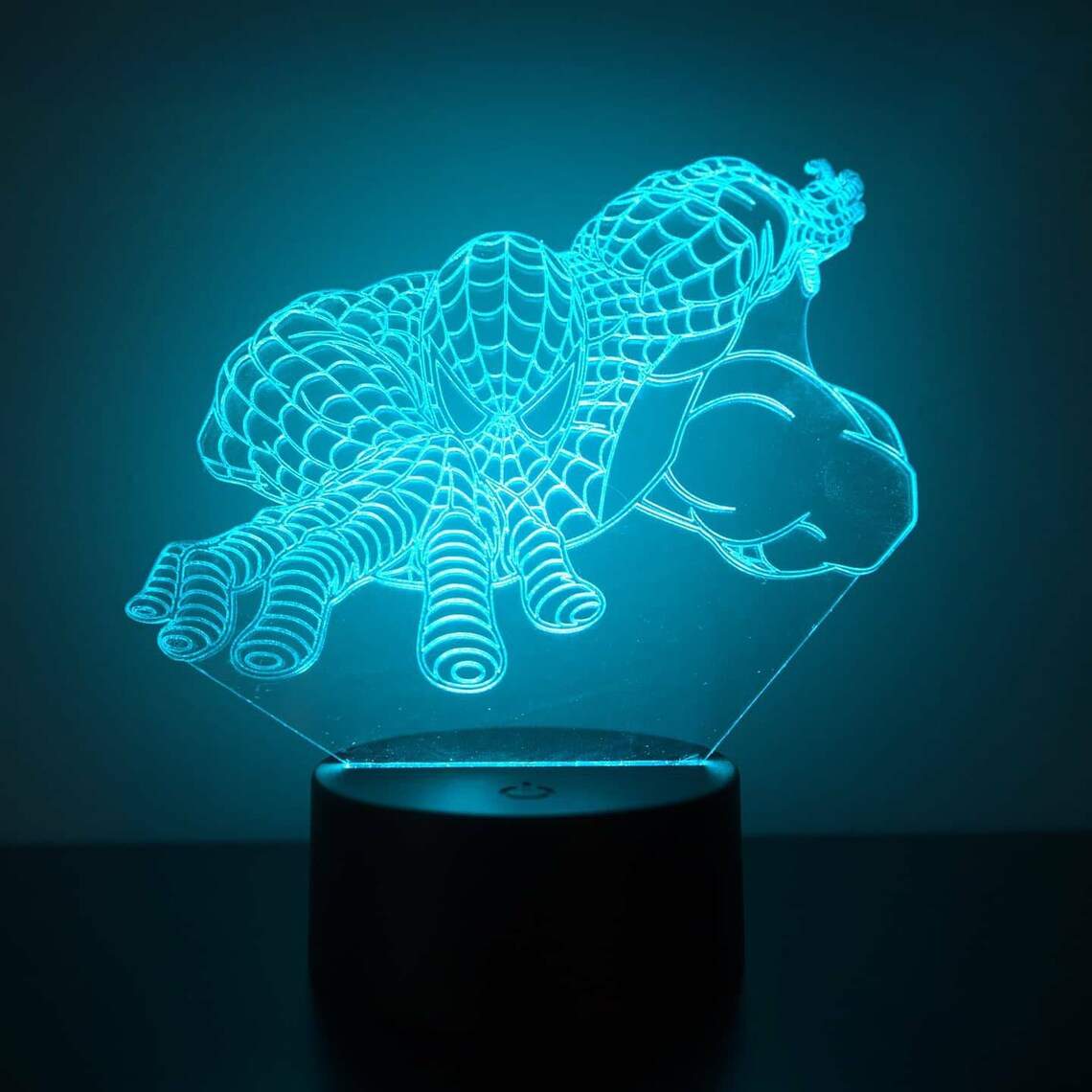 Spiderman Nightlight 3D Illusion Lamp Visual Bedroom Decoration LED ...